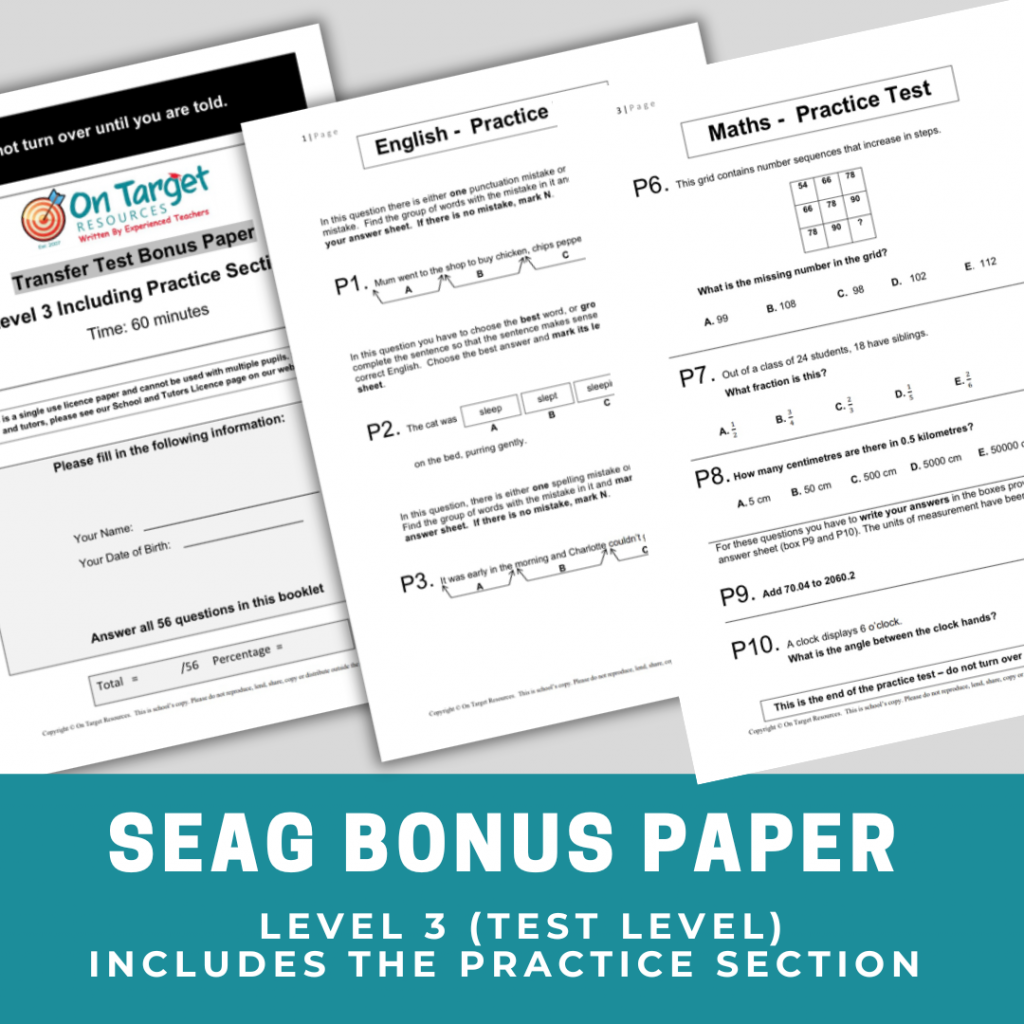Transfer Test Practice Papers – On Target Resources