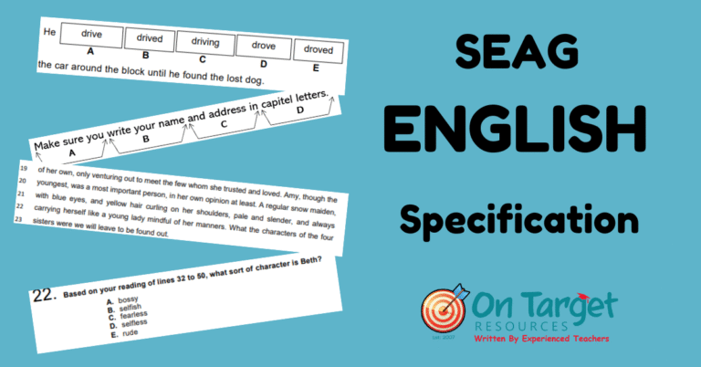 SEAG English Exam Specification: A Guide for Parents – On Target Resources
